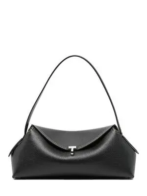 TOTEME Leather Top Handle Bag With T-lock Fastening - Black