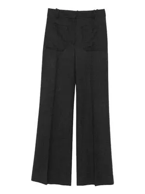 Victoria Beckham Grey Wide Leg Trousers - Gray