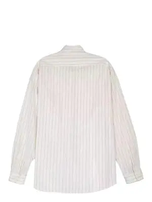 GRIFONI Striped Chest-pocket Shirt - Neutrals