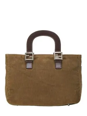 Fendi Corduroy Handbag - Brown