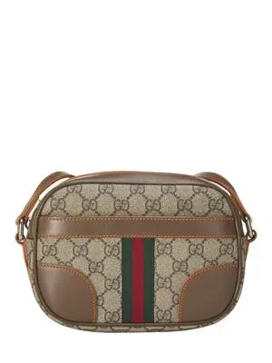 Gucci Gg Supreme Monogram Canvas Crossbody Bag - Brown