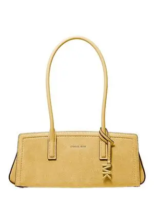 Michael Kors Michael Kors Laila Suede Shoulder Tote Chartreuse