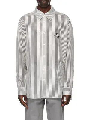 WOOYOUNGMI Striped Long-sleeved Shirt - Gray