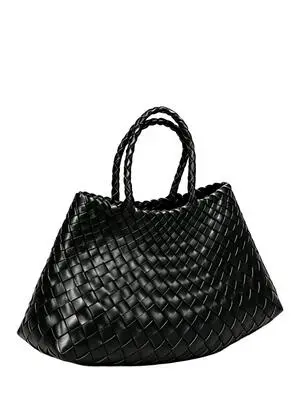 RIMINI Adelina Hand-woven Tote Bag - Black
