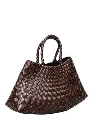 RIMINI Adelina Hand-woven Tote Bag - Brown