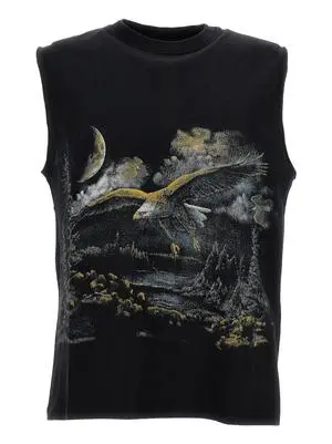 ROA Sleeveless Printed T-shirt - Multicolor