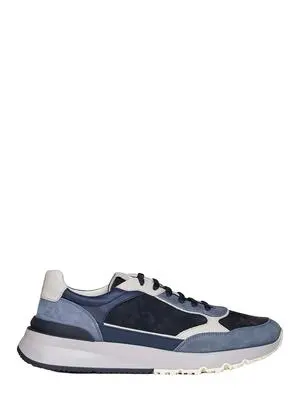 Brunello Cucinelli Paneled Suede And Smooth Leather Sneakers - Multicolor