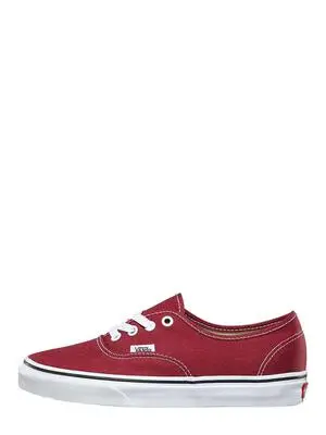 VANS Vans Authentic Low Top Lace-Up Canvas Sneakers Red