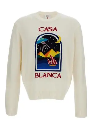 Casablanca Pyramid Abduction Crewneck Sweater - Multicolor