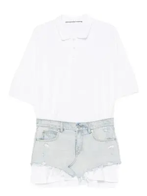 Alexander Wang Layered Denim Dress - White