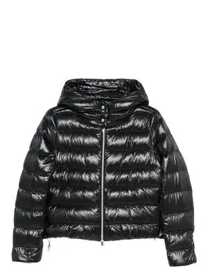 Herno Hooded Zip-up Puffer Jacket - Black