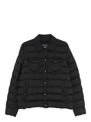 Herno Quilted Down Jacket With Classic Collar - Black