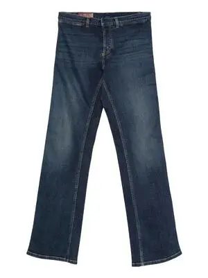 Gucci Denim Regular & Straight-leg Jeans With Web Stripe Detail - Blue