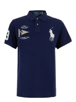 Polo Ralph Lauren Custom Fit Logo Polo Shirt - Navy