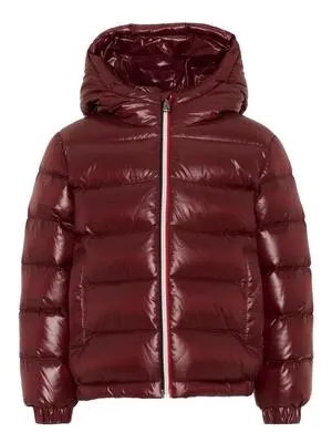 Moncler Zip-up Quilted Hooded Jacket - Red