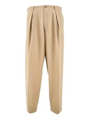 Emporio Armani Technical Fabric Tailored Trousers - Nude