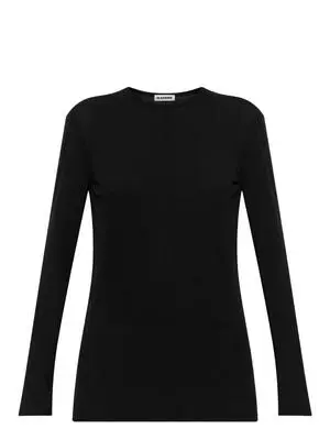 JIL SANDER Long-sleeve Cotton T-shirt - Black