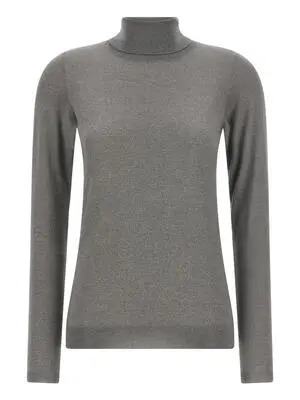 Brunello Cucinelli Sparkling Turtleneck Sweater - Gray