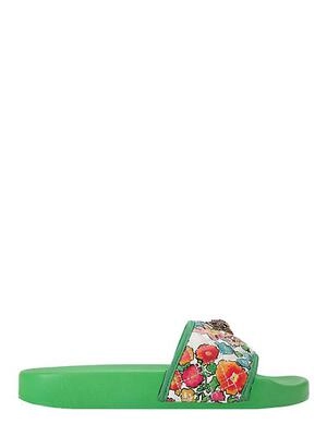 Kurt Geiger Meena Eagle Leather Slides - White/oth