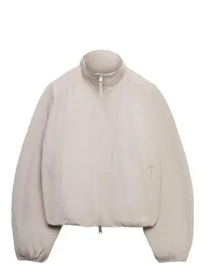 M&s Funnel Neck Zip-up Jacket - Grey