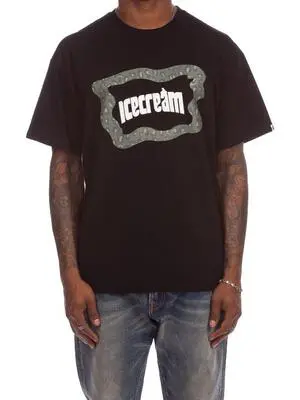 ICECREAM Leo Cotton Graphic T-shirt - Black