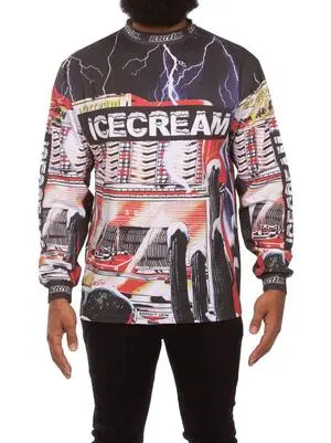 ICECREAM Yojimbo Cotton Jersey Graphic Long Sleeve T-shirt - Jet Set