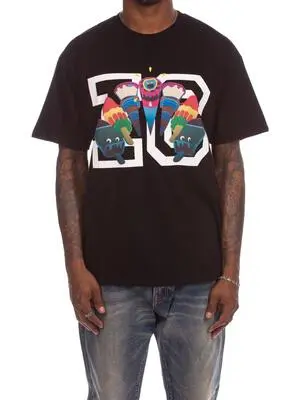 ICECREAM Friends Cotton Graphic T-shirt - Black