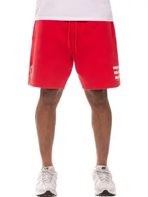 BILLIONAIRE BOYS CLUB Cotton Fleece Sweat Shorts - Red