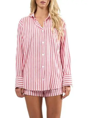 VIENS AVEC MOI Viens Avec Moi Striped Boyfriend Shirt