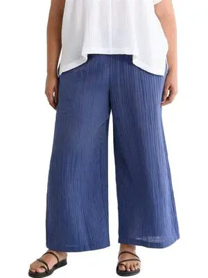 Eileen Fisher Wide-leg Ankle Pants - Deep Dive