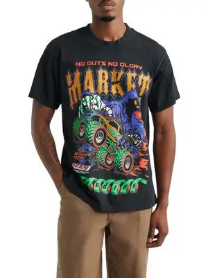 MARKET No Guts No Glory Cotton Graphic T-shirt - Black