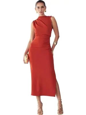 BWLDR Rory Gathered Maxi Dress - Copper