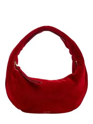 Khaite Mini Olivia Suede Hobo Bag - Ruby
