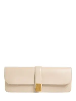 Khaite Khaite Blake Leather Clutch Burro