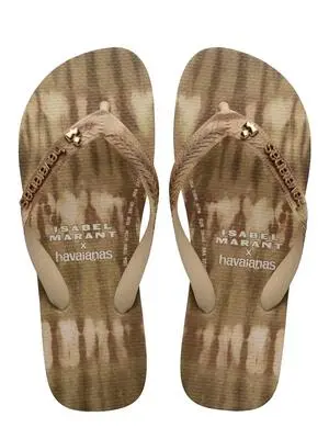 Havaianas X Isabel Marant Embellished Flip Flops - Beige