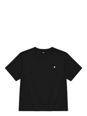 DALIX Lil Heart Relaxed Midweight Jersey T-shirt - Black