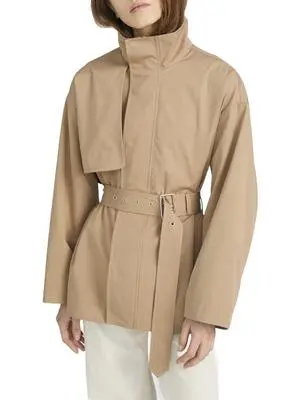 FRAME Short Field Trench Coat - Khaki
