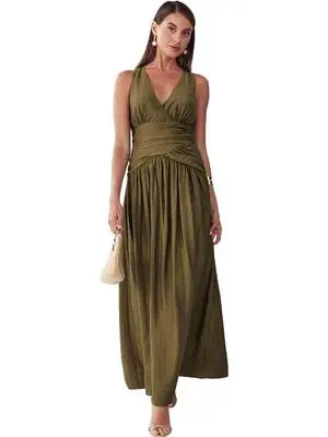 ST MRLO Jasa Midi Dress - Olive