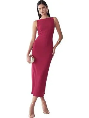 BWLDR Suny Midi Dress - Raspberry