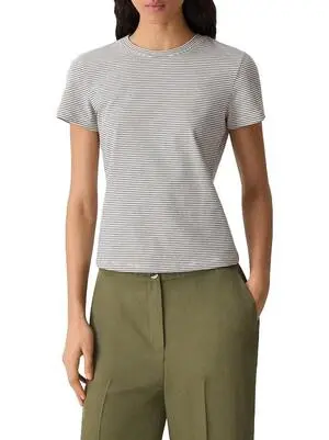 Theory Crewneck Striped T-shirt - Black Multi