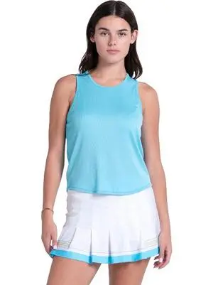 Lucky In Love Court Drip Tank - Blue