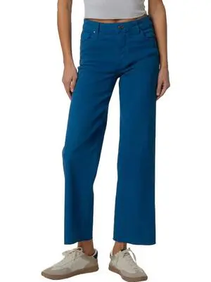 Kut From The Kloth Raw Hem Ankle Wide Leg Jeans - Sapphire