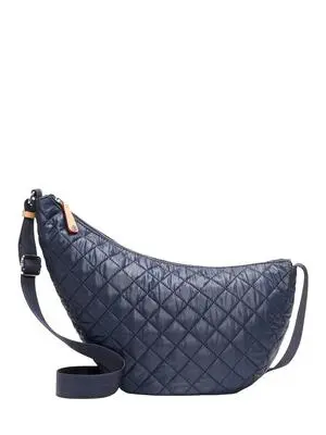 Mz Wallace Metro Smile Shoulder Bag - Navy