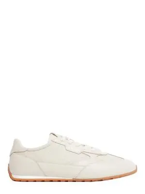 MALLET Penn Leather And Suede Sneakers - White