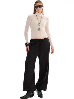 NELBLU SWIMWEAR Chloe Tencel Harem Pants - Negro