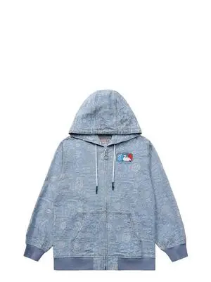 VERYRARE Monogram Jacquard Denim Hoodie - Blue