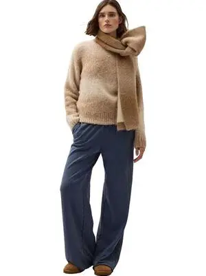 Richer Poorer Recycled Fleece Wide Leg Sweatpant - Mineral Blue