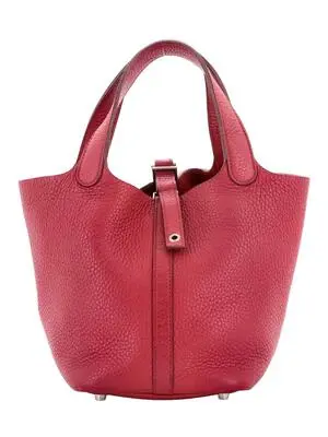 Hermès Picotin Bag Clemence Pm Rubis