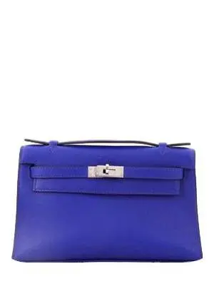Hermès Kelly Pochette Swift - Blue