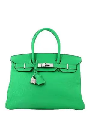 Hermès Birkin Handbag Clemence With Palladium Hardware 30 - Green